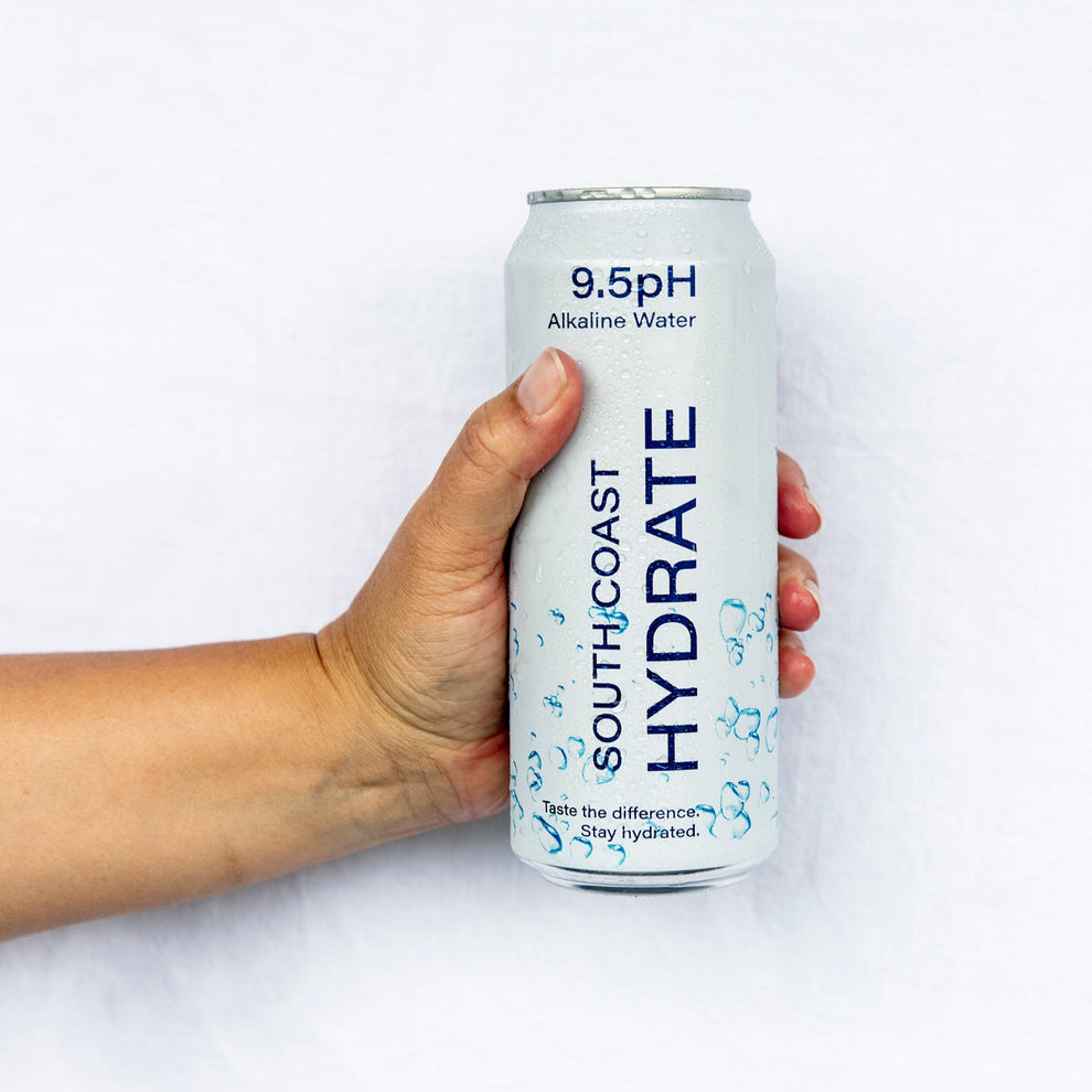 12 Pack Hydrate Alkaline Water Cans – SOUTH COAST HYDRATE